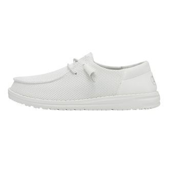 HeyDude Wendy Funk Mono Damen - Slip on flache Schuhe - Mokassin Stil, White, 38