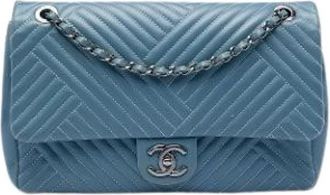 Chanel Sac bandouli&egrave;re matelass&eacute; vintage doccasion - Femme - Pre-owned - Bleu - Taille: ONE Size
