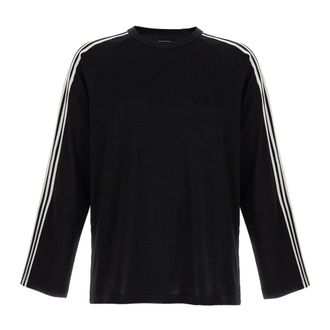 Yohji Yamamoto Langarmshirt 3-Streifen - - Tops - Herren - Schwarzk - 2XS