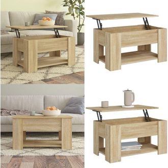vidaXL Couchtisch Sonoma-Eiche 79x49x41 cm Holzwerkstoff - Couchtisch - Holzwerkstoff - Sonoma-Eiche - Wohnzimmertisch - Beistelltisch - Home & Living