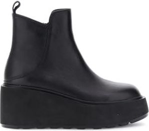 Cafènoir Bottines en cuir avec plateau, pour femme, couleur noire, Noir, 41 EU