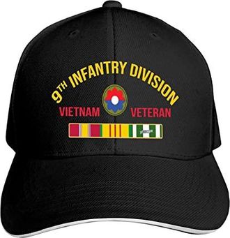Generic Baseball Casquette Ancien Combattant De La 9E Division DInfanterie Au Vietnam Respirante Casquette Trucker Unisexe Visiere pour P&ecirc;che Femmes Jogging
