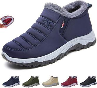 Generic Bottes orthop&eacute;diques doubl&eacute;es de fourrure pour femme - Antid&eacute;rapantes - Chaudes - Imperm&eacute;ables - Avec soutien de la vo&ucirc;te plantaire - Baskets larges &agrave;
