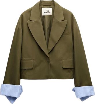 Pink Memories Femme, Vestes, Vert, Taille: 38 FR Blazer Tailleur