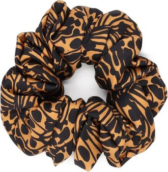 Kazar Gemustertes braunes und schwarzes Scrunchie-Gummi - - Accessories - Damen - Braun - ONE SIZE