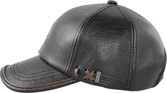 Generic Casquette de baseball pour homme | Couvre-chef de sport en cuir synthétique | Chapeau vintage unisexe réglable pour activités sportives de plein air, 