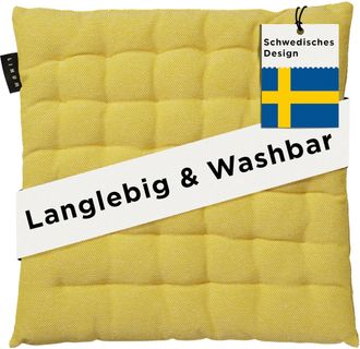 Linum Pepper Stuhlkissen 40x40 aus 100% Baumwolle, Premium Sitzpolster f&uuml;r K&uuml;che, Esszimmer und Outdoor, Komfortables Sitzkissen Stuhl, formstabil, Sitzkiss