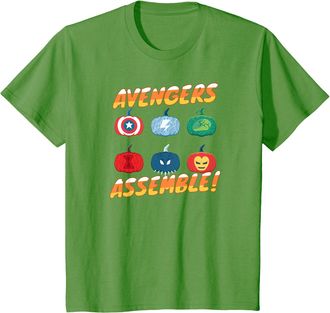 MARVEL Avengers Assemble Pumpkin Heroes Halloween T-Shirt