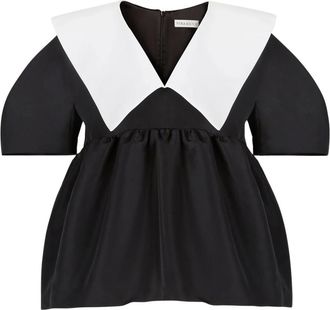 Nina Ricci Femme, Blouses et Chemises, Noir, Taille: 40 FR Haut Babydoll en Taffetas