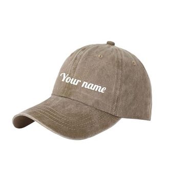 Generic Baseball personnalise, Papa r&eacute;glable Vintage Unisexe Casquette de Baseball, &agrave; Sangle r&eacute;glable Cadeau Homme Papa Papy Cadeau Anniversaire(Khaki)