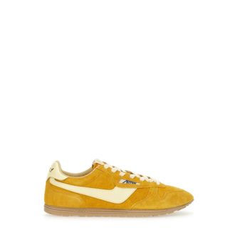 Autry Homme, Chaussures, Jaune, Taille: 41 EU Medalist Suede and Leather Baskets