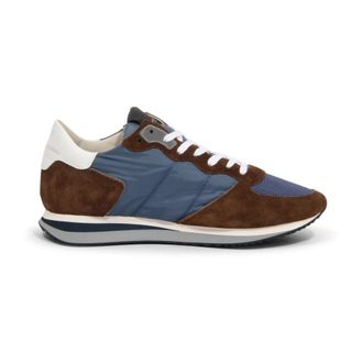 Philippe Model Niedrige Top Denim Braune Sneakers - - Shoes - Herren - Mehrfarbig - 41 EU