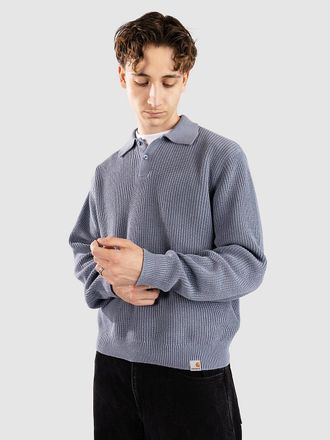 Carhartt Work in Progress Miles L/S Polo Pull bleu