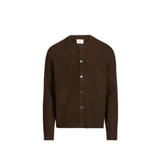 Nn.07 Cardigan &agrave; col rond en laine m&eacute;lang&eacute;e