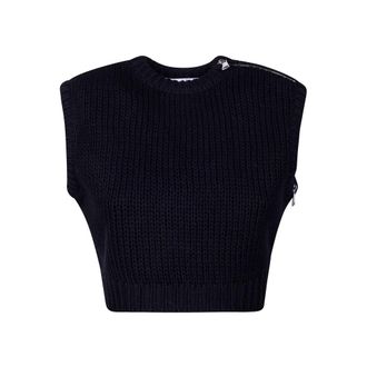 Max Mara &Auml;rmellose Strickware - - Knitwear - Damen - Schwarzk - XS