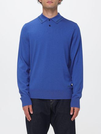 Paul Smith Polo en maille &agrave; manches longues en pure laine m&eacute;rinos