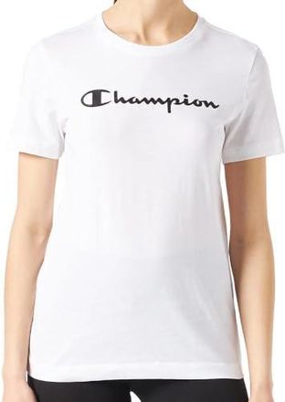 Champion T-Shirt Blanc Femme Crew Neck Blanc M