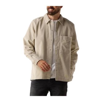 Calvin Klein Beiges Corduroy Overshirt Casual Stil - - Jackets - Herren - Beige - XS