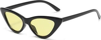 Generic Lunettes De Soleil En M&eacute;tal &Agrave; Petite Monture For Hommes Et Femmes, Conduite Tir Rue(Yellow)