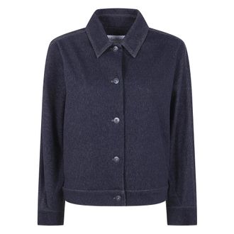 Max Mara Femme, Vestes, Bleu, Taille: 36 FR Mxpnettare Veste en jean et jersey