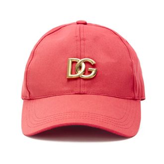 Dolce & Gabbana Homme, Accessoires, Rouge, Taille: 57 CM Casquette de baseball en coton