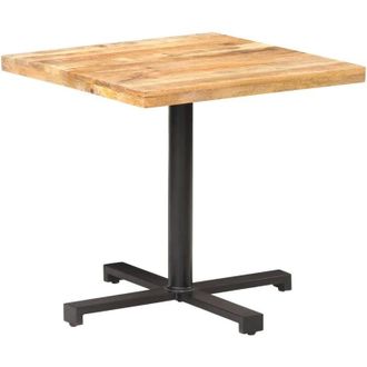 vidaXL Bistrotisch Quadratisch 80x80x75 cm Raues Mangoholz vidaXL