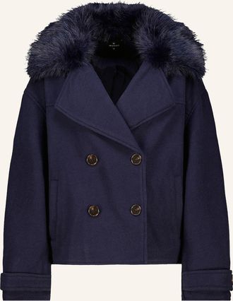 Monari Monari Cabanjacke Mit Abnehmbarem Kunstfell-Kragen blau
