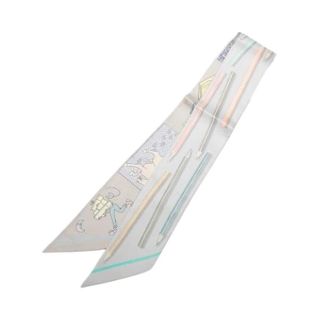 Herm&egrave;s Pre-owned A Vos Crayons Twilly Schal - - Pre-owned - Damen - Grau - ONE SIZE
