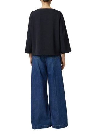 Comma Blusentop Bluse mit weitem &Auml;rmel - Regular Fit