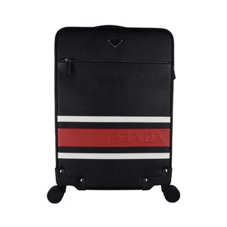 Prada Saffiano Leder Trolley - - Suitcases - Herren - Schwarzk - ONE SIZE