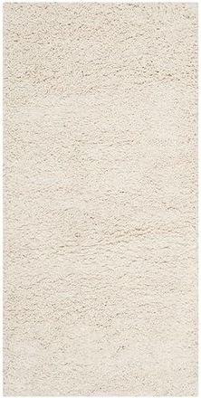 Safavieh Zottelig Teppich für Wohnzimmer, Esszimmer, Schlafzimmer - Milan Shag Collection, Hoher Flor, Elfenbein, 61 X 91 cm