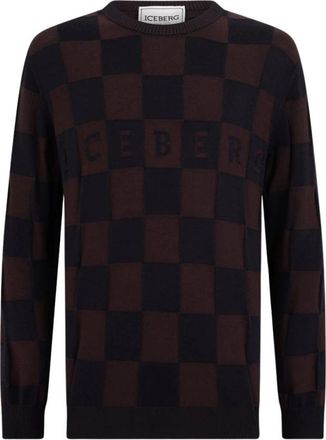 Iceberg Rundhals-Pullover - - Knitwear - Herren - Mehrfarbig - XL