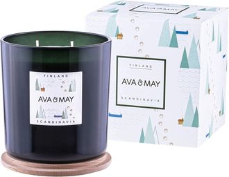 Ava & May Finnland Gro&szlig;e Duftkerze (500 g) - vegane Sojawachs-Kerze mit 70 Stunden Brenndauer - mit hochwertigem Duft&ouml;l aus Fenchel, Nelke und Bernstein