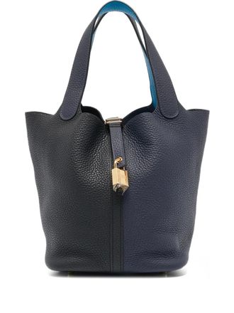 Herm&egrave;s sac &agrave; main Picotin Lock - Bleu