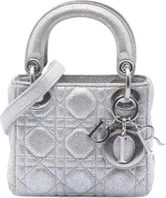 Dior Pre-owned Lady Dior Mini Bag - Femme - Pre-owned - Gris - Taille: ONE Size