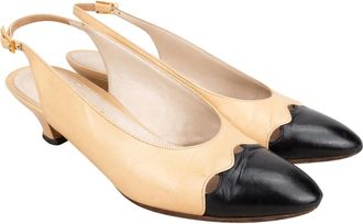 Chanel Hohe Schuhe - Chanel Classic Vintage Bicolor Leather Pumps (34) - Gr. ONE_SIZE - in Bunt - f&uuml;r Damen
