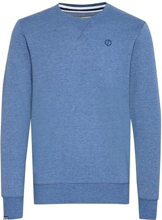 Solid SDBenn Homme Sweatshirt Pull en Sweat à col Rond Poignets côtelés Détails du Label Mélange de Coton Regular Fit, Taille:XL, Couleur:Faded Blue Melange