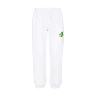 Off-white Homme, Pantalons, Blanc, Taille: L Pantalon de surv&ecirc;tement en coton avec logo et taille &eacute;lastiqu&eacute;e