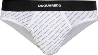 Dsquared2 Homme, Sous-v&ecirc;tements, Blanc, Taille: L Cale&ccedil;on en coton avec monogramme