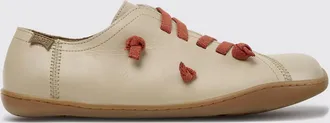 Camper Slip-on-Sneaker Twins aus Leder mit elastischen Schn&uuml;rsenkeln