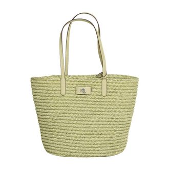 Ralph Lauren Gewebte Stroh-Tragetasche - - Bags - Damen - Gelb - ONE SIZE