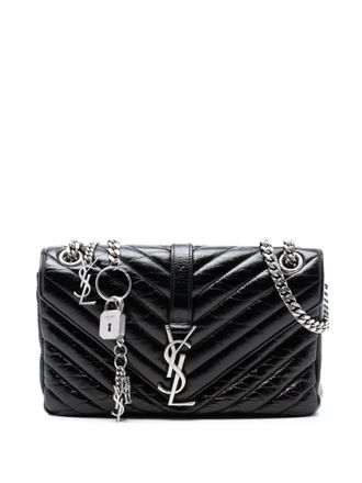 Saint Laurent 2015 Medium Crinkled Calfskin Punk Chain Bag shoulder bag - Noir