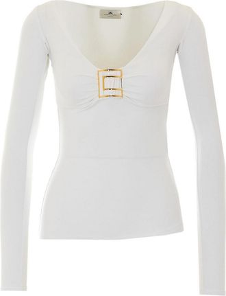 Elisabetta Franchi Top - Wei&szlig;