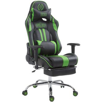 Clp Racing Limit Office Chaise en noir / vert Similpelle, avec des reproches