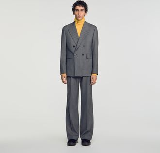 Sandro Veste en laine ray&eacute;e