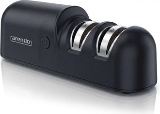Arendo Messersch&auml;rfer elektrisch mit Griff - zweistufig sch&auml;rfbar - Grobschliff und Feinschliff - 2 Geschwindigkeitsstufen - 1200 mAh Akkubetrieb - Profi Ede