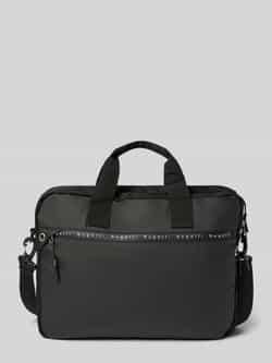 Bugatti Laptoptasche mit Label-Print Modell Blanc