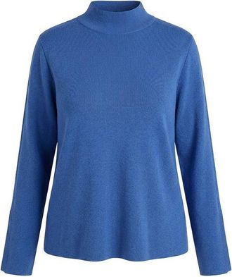 Ulla Popken Strickpullover Pullover &Auml;rmelschlitze Stehkragen Rei&szlig;verschluss