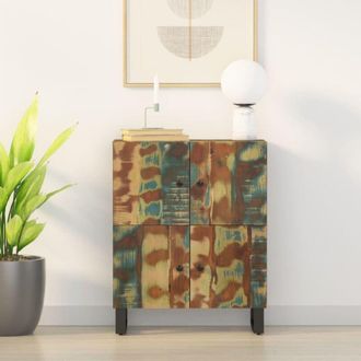 vidaXL Buffet avec 4 portes 60x33x75 cm bois massif de r&eacute;cup&eacute;ration vidaXL
