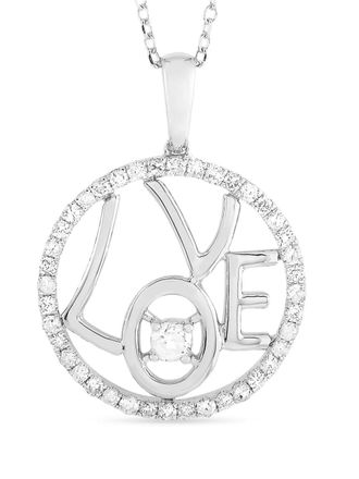 Luxury Bazaar collier en or blanc 14ct pav&eacute; de diamants - Argent